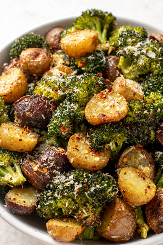 Easy Roasted Potatoes and Broccoli - Olivia's Kitchen