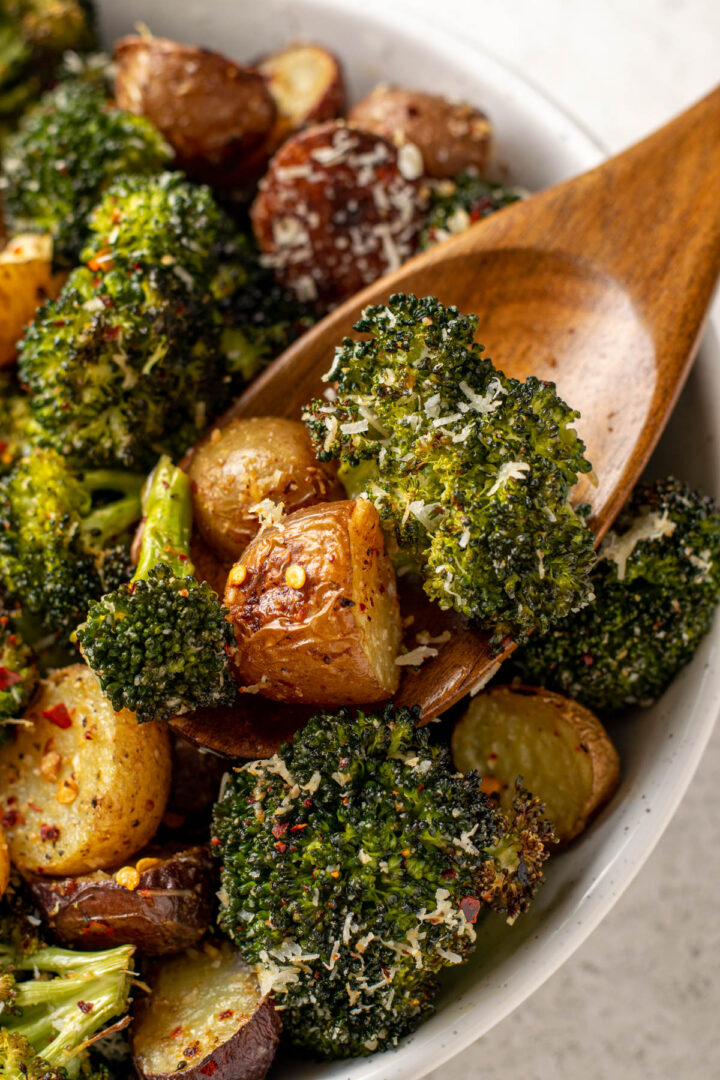Easy Roasted Potatoes and Broccoli - Olivia's Kitchen