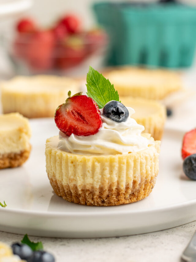 Baked Mini Cheesecakes Recipe - Olivia's Kitchen