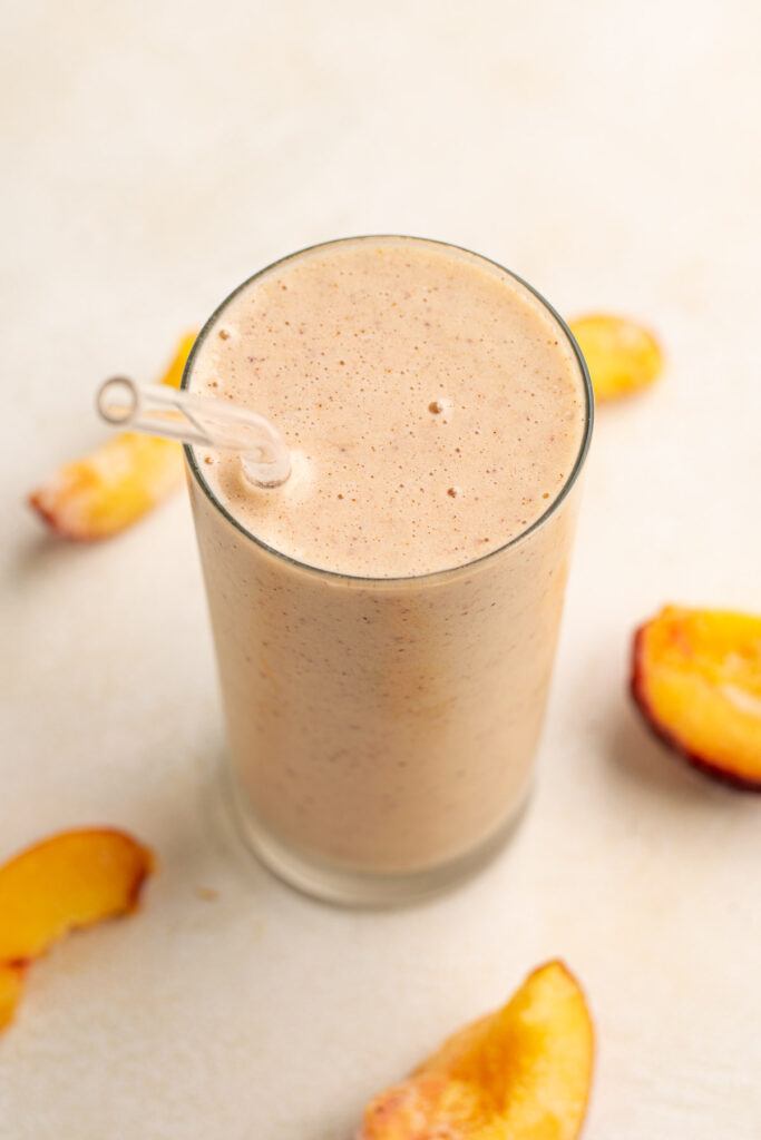 Peach Cobbler Protein Smoothie - Olivia's Kitchen