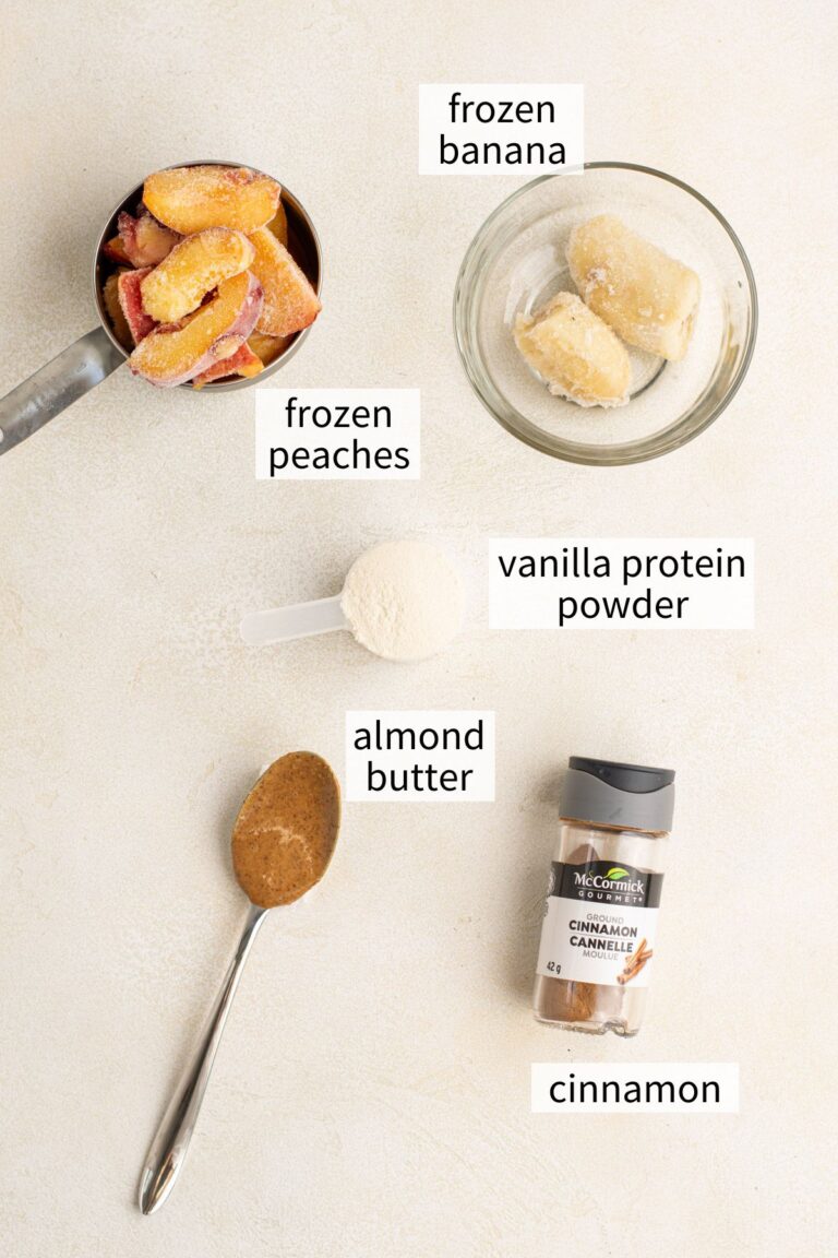 Peach Cobbler Protein Smoothie - Olivia's Kitchen
