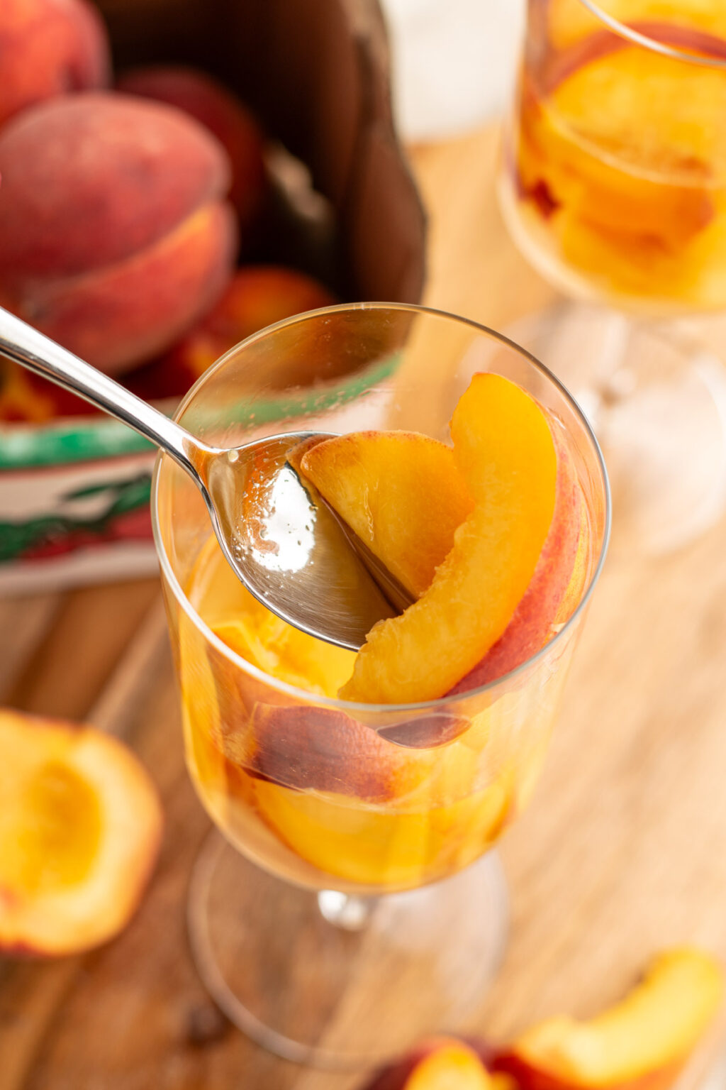 Italian Peaches in Wine - Olivia's Kitchen