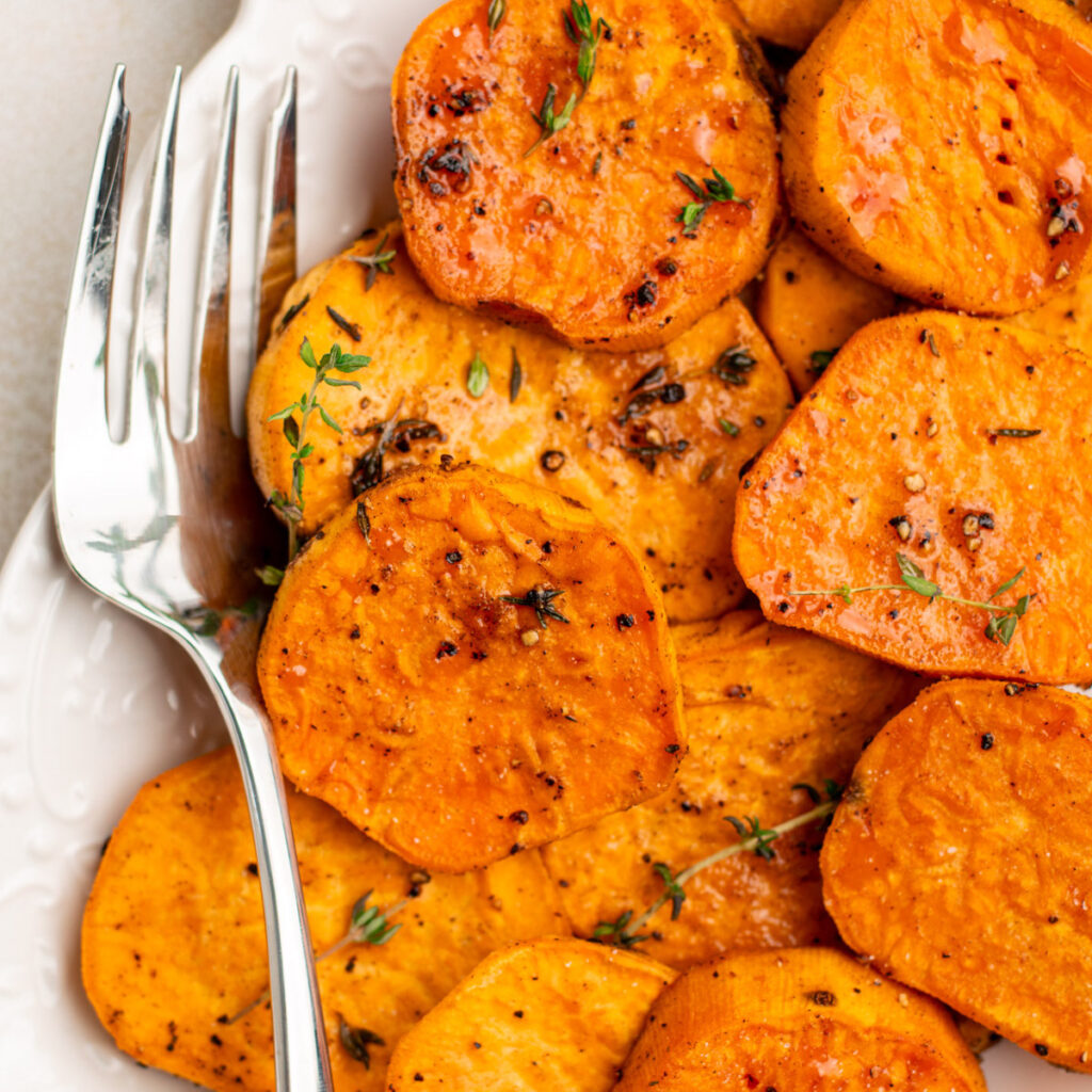 Baked Sweet Potato Slices - Olivia's Kitchen