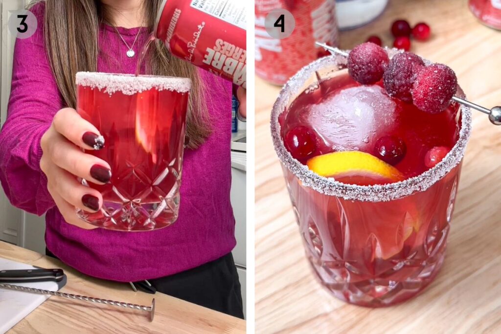 Cranberry Gin Fizz Cocktail - Olivia's Kitchen