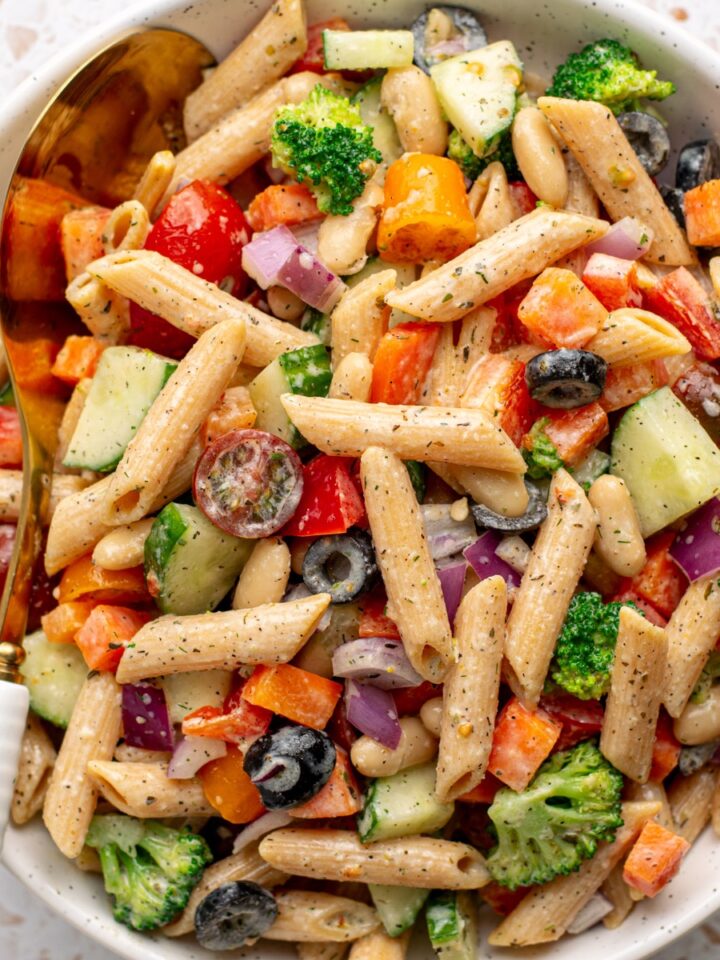 High Protein Pasta Salad - Olivia's Kitchen