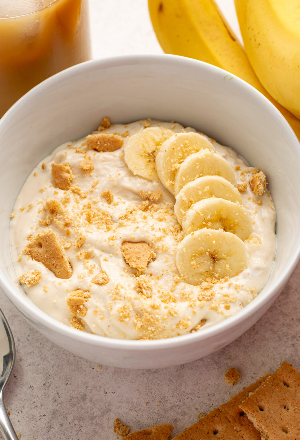 High Protein Banana Pudding Greek Yogurt Bowl - Olivia's Kitchen