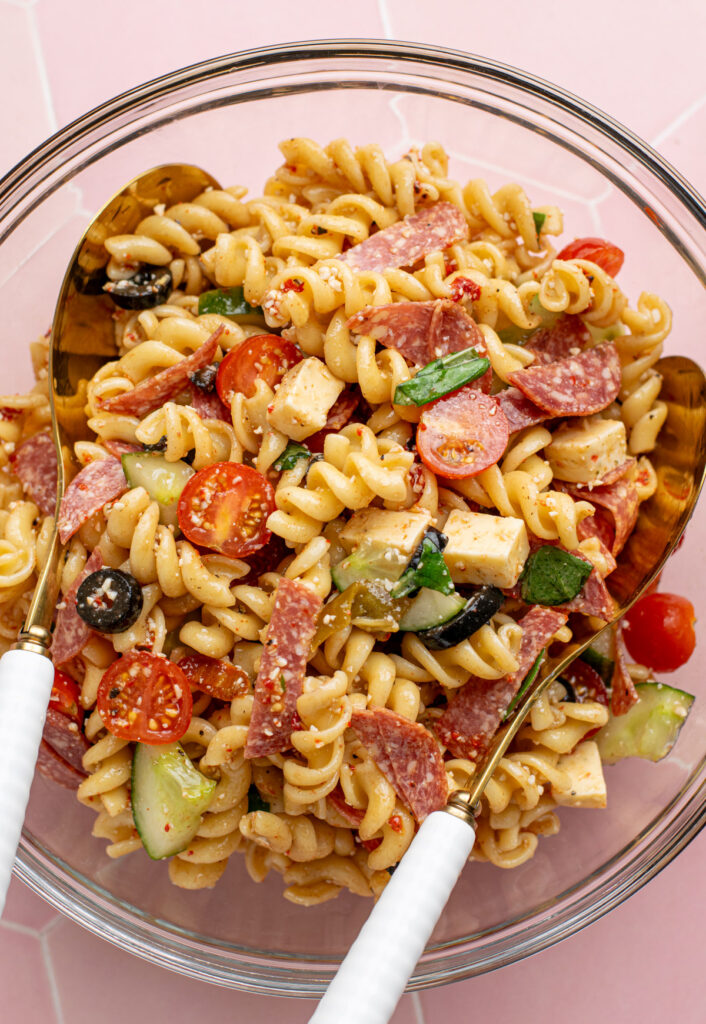Italian Pasta Salad With Salami - Olivia's Kitchen