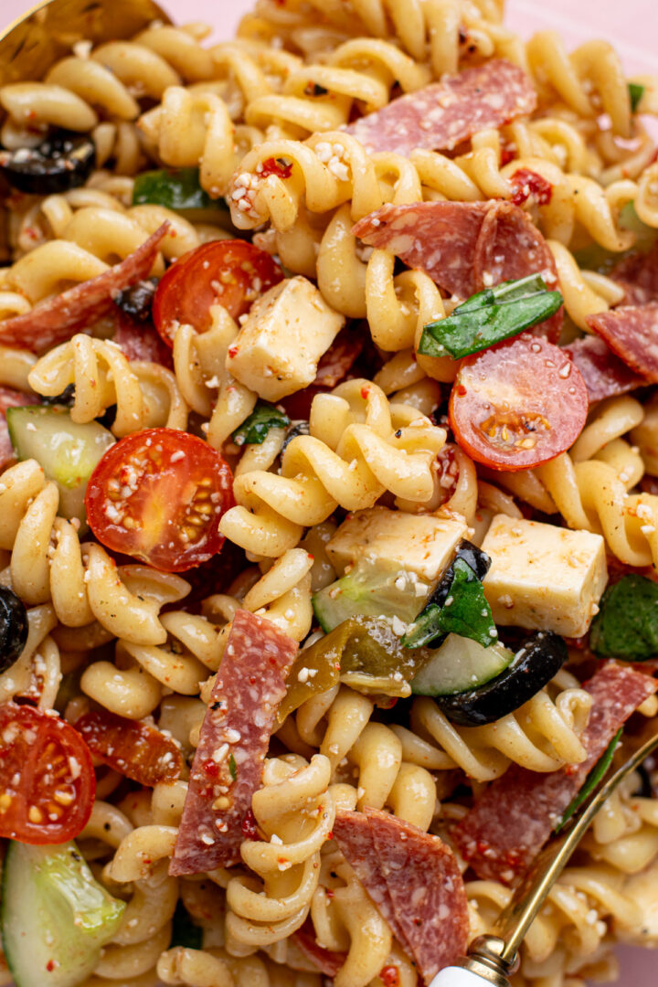 Italian Pasta Salad With Salami - Olivia's Kitchen