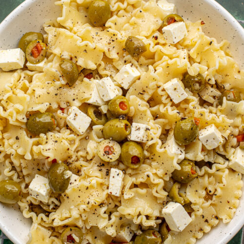 Dirty Martini Pasta Salad - Olivia's Kitchen