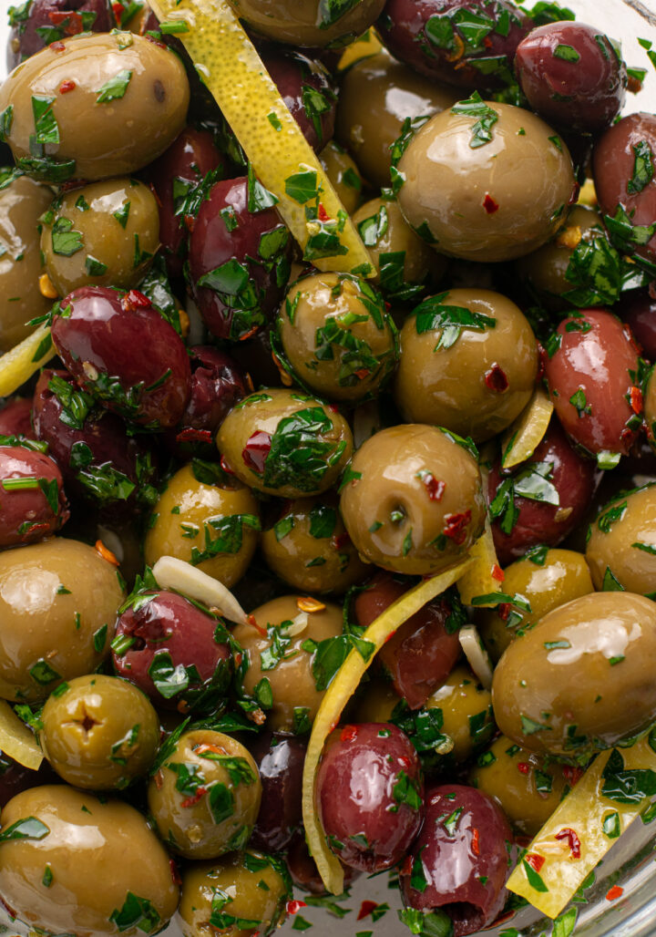Italian Marinated Olives - Olivia's Kitchen