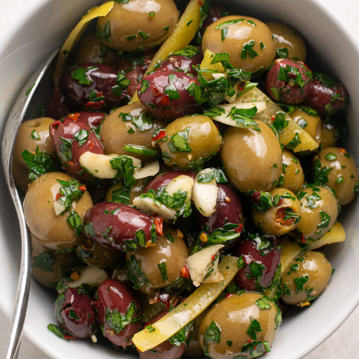 Italian Marinated Olives - Olivia's Kitchen