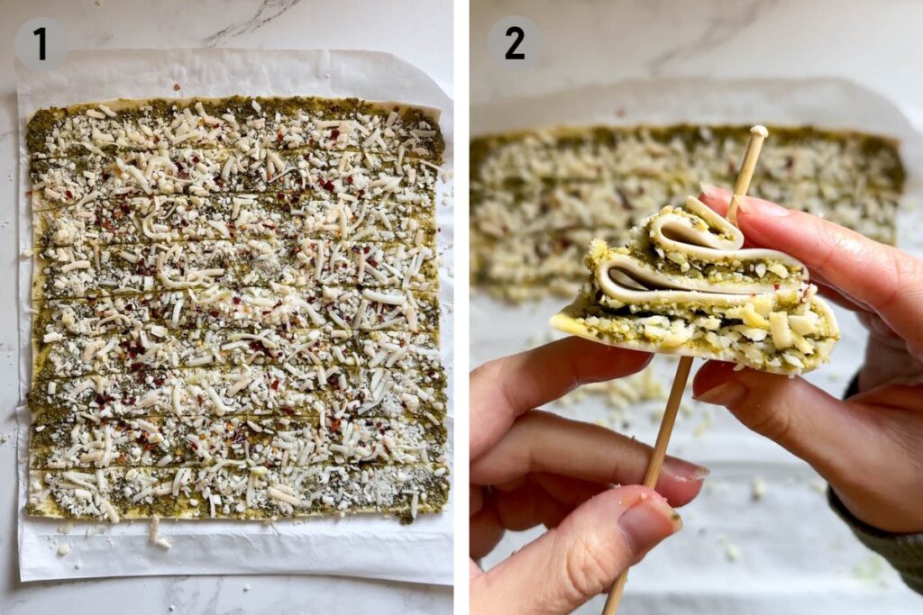 Pesto Puff Pastry Christmas Trees - Olivia's Kitchen