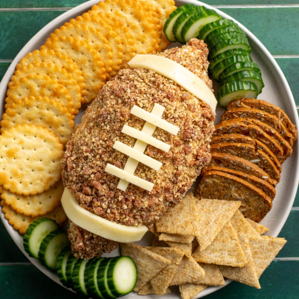Football Cheese Ball Recipe - Olivia's Kitchen